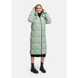 Winterjacke Marikoo "Marikoo Tikoraa Damen lange Winterjacke Steppjacke N102", Damen, Gr. XXL, gr&uuml;n (smokey mint), Obermaterial: 100% Polyester PES., Jacken Winterjacke