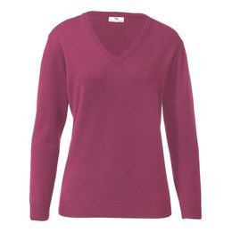 Peter Hahn - V-Pullover aus 100% Schurwolle Pure Tasmanian Wool, ros&eacute;, Gr. 50 / XL - Schurwolle