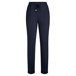 Peter Hahn - Kn&ouml;chellange Slim Fit-Jersey-Hose, blau, Gr. 18