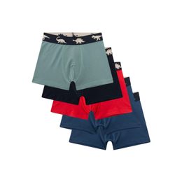 Boxershorts Sanetta "Boxershort 5er Pack", Jungen, Gr. 116, bunt (blau, schwarz, gr&uuml;n, rot), Obermaterial: 95% Baumwolle CO. 5% Elasthan EL., Unterhosen Boxershorts