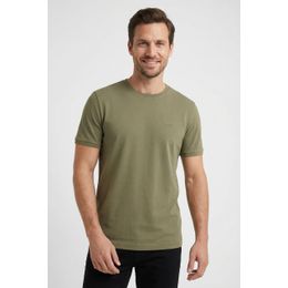 T-Shirt BOSS Green "Taul", Herren, Gr. XXL, schwarz beige257, Single Jersey, Obermaterial: 92% Baumwolle, 8% Elasthan, regular fit normal, Rundhals, Rippb&uuml;ndchen, Shirts T-Shirt, aus softem Stretch-Baumwoll-Piqu&eacute;, Regular Fit, K&uuml;hlend