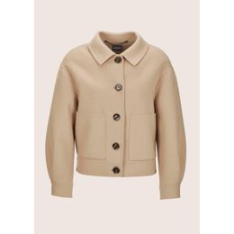 Madeleine Mode Kurzjacke MADELEINE "Jacke Kurze Oversize-Jacke", Damen, Gr. 42, beige (caramel), Obermaterial: 50% Polyester PES. 50% Wolle WO., Modern, normal, Jacken Kurzjacke