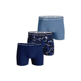 Bj&ouml;rn Borg Boxershorts BJ&Ouml;RN BORG "Boxershort Cotton Stretch Boxer Trunks 3P 3er Pack", Herren, Gr. M, blau (blau, hellblau), Obermaterial: 95% Baumwolle CO. 5% Elasthan EL., Unterhosen Boxershorts
