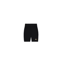Sweatshorts Alpha Industries "Basic Bike Shorts SL FP Wmn", Damen, Gr. M, Normalgr&ouml;&szlig;en, gelb (schwarz, gelb gold), Obermaterial: 95% Baumwolle, 5% Elastan, Hosen Sweatshorts