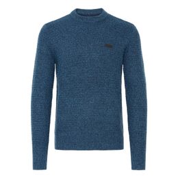 Strickfleece-Pullover Blend "Strickpullover BHMPattax", Herren, Gr. XL, blau (marineblaus melange), Obermaterial: 100% Polyacryl PAN., Pullover Strickfleece-Pullover