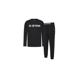 G-Star Raw Schlafanzug G-STAR "Pyjama STONE Pyjama", Herren, Gr. M, schwarz, Obermaterial: 95% Baumwolle CO. 5% Elasthan EL., Homewear-Sets Schlafanzug