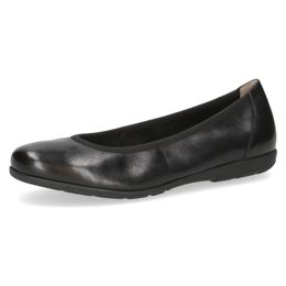 Ballerina Caprice, Damen, Gr. 38, schwarz, Nappaleder, Schuhe Ballerina, Businessschuh, Flats, Bequemschuh, Schl&uuml;pfschuh in bequemer Form
