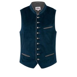 N&uuml;bler Trachtenweste N&Uuml;BLER "Trachtengilet Kurt", Herren, Gr. 44, blau, Obermaterial: 100% Polyester PES. 100% Polyester PES., Westen Trachtenweste