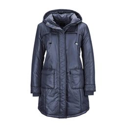 Winterjacke GOLDNER "Kurzgr&ouml;&szlig;e Anorak", Damen, Gr. 21, blau (marine), Obermaterial: 100% Polyester PES., Rippe, Jacken Winterjacke, Ziersteppung