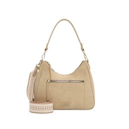 Beuteltasche SURI FREY "Beutel SFY Christy", Damen, Gr. B/H/T: 31cm x 26cm x 11cm 0, beige (sand 420), Polyurethan, Taschen Beuteltasche