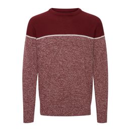 Strickfleece-Pullover INDICODE "Strickpullover IDLynn", Herren, Gr. M, rot (bordeaux), Obermaterial: 100% Baumwolle CO., Pullover Strickfleece-Pullover