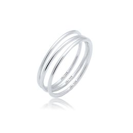 Silberring Elli "Ring Wickelring Filigran Trend 925 Silber" Gr. 56, silber, Fingerringe, Damen, 56, Silber 925 (Sterlingsilber), Silberring