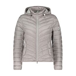 Outdoorjacke Betty Barclay "Outdoorjacke mit abnehmbarer Kapuze", Damen, Gr. 44, grau (hellgrau), Obermaterial: 100% Polyamid PA., Jacken Outdoorjacke