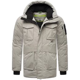 Winterjacke STONE HARBOUR "Winterjacke Edriik XX", Herren, Gr. 3XL, grau (silber grau), Obermaterial: 55% Polyester PES. 45% Nylon NY. Obermaterial: Futter: 100% Polyester PES. 100% Polyester PES., Jacken Winterjacke