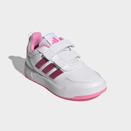 Sneaker adidas Sportswear "TENSAUR SPORT 3.0 CF K", M&auml;dchen, Gr. 36, cloud wei&szlig;, bliss pink, grau two, Synthetik, Textil, Schuhe Sneaker, mit Klettverschluss, f&uuml;r Kinder & Jugendliche