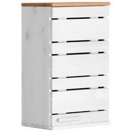 H&auml;ngeschrank Home Affaire "JOSIE", wei&szlig; (wei&szlig;, honig), B:30cm H:50cm T:20cm, Massivholz, Schr&auml;nke, H&auml;ngeschrank, Breite 30 cm, aus Massivholz, verstellbarer Einlegeboden, Metallgriff
