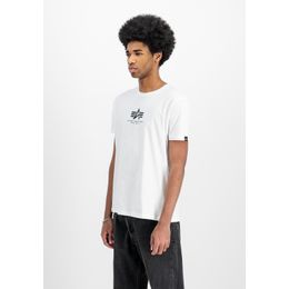 T-Shirt Alpha Industries "Basic T-Shirt ML", Herren, Gr. S, wei&szlig;, Obermaterial: 100% Baumwolle, Shirts T-Shirt