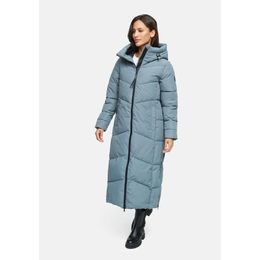 Winterjacke Marikoo "Marikoo Firella Damen Winter Steppmantel Winterjacke Parka N065", Damen, Gr. S, blau (stormyblau), Obermaterial: 100% Polyester PES., Jacken Winterjacke