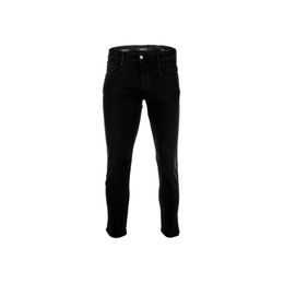 Skinny-fit-Jeans Replay "Jeans Hyperflex ANBASS", Herren, Gr. 34, N-Gr, schwarz, Obermaterial: 91% Baumwolle CO. 6% Elastomultiester ELE. 3% Elasthan EL., Jeans Skinny-fit-Jeans