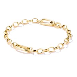 Charm-Armband Thomas Sabo "Charm Club Connect: mit einem Connect Link" Gr. 17, gold (gelbgoldfarben), Armb&auml;nder, Damen, 17, Silber 925 (recycelt), Charm-Armband