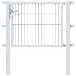 Zauneinzelt&uuml;r Alberts "Flexo", silber (silberfarben), B:100cm H:80cm, Stahl, Tore, Zauneinzelt&uuml;r, 100 cm Breite, in versch. H&ouml;hen