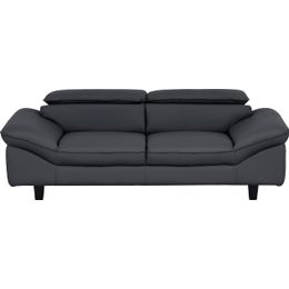 2-Sitzer Home Affaire "Pilot", grau (fango), B:202cm T:108cm, Sofas, 2-Sitzer, Big-Sofa mit Kopfteilverstellung