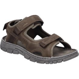 Sandale Josef Seibel "Brendan 04, braun-kombi", Herren, Gr. 41, braun (braun, kombi), Obermaterial: 80% Rindsleder Leather cow. 20% Textilmaterial TEXMAT., Schuhe Sandale