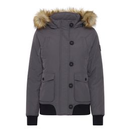 Winterjacke oxmo "Winterjacke OXAcila", Damen, Gr. XL, grau (iron gate), Obermaterial: 100% Nylon NY., Jacken Winterjacke