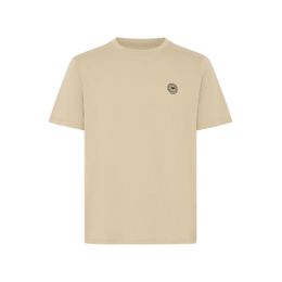 Rundhalsshirt Blend "Rundhalsshirt BHKamil", Damen, Gr. M, beige (crockery), Obermaterial: 100% Baumwolle CO., Shirts Rundhalsshirt