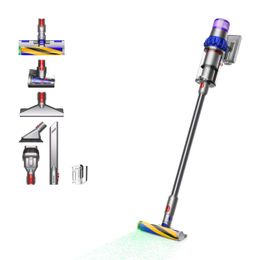 Dyson Akku-Hand-und Stielstaubsauger "V15 Detect Fluffy (Blau/Nickel)", blau (blau, nickel), B:25cm H:120,5cm T:26,6cm, Akkusauger, Akku-Hand-und Stielstaubsauger