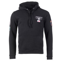 Kapuzensweatshirt Top Gun "Kapuzenpulli TG20193130", Herren, Gr. XXL, schwarz, Obermaterial: 65% Baumwolle CO. 35% Polyester COOLMAX PES(Coolmax)., Pullover Kapuzensweatshirt