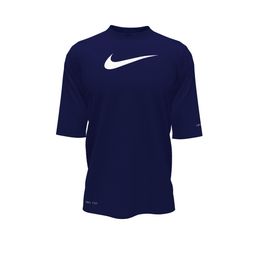 T-Shirt Nike "SHORT SLEEVE HYDROGU", M&auml;dchen, Gr. M, midnight navy, Jersey, Obermaterial: 100% Polyester, normal, Rundhals, Shirts T-Shirt, kurz&auml;rmlig, f&uuml;r Sport und Outdoor, mit UPF-40-UV-Schutz