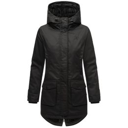 Parka Navahoo "Winterjacke Brinjaa", Damen, Gr. L, schwarz, Obermaterial: 65% Polyester PES. 35% Baumwolle CO. Obermaterial: Futter: 100% Polyester PES. 100% Polyester PES., Jacken Parka