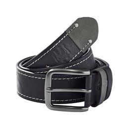 Synthetikg&uuml;rtel Babista "G&uuml;rtel LEOPOLDO", Herren, Gr. 85, schwarz, Obermaterial: 60% Polyurethan PU. 40% Rindsleder Leather cow., unifarben, G&uuml;rtel Synthetikg&uuml;rtel