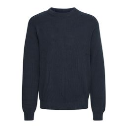 !Solid Strickfleece-Pullover SOLID "Strickpullover SDGia", Herren, Gr. XXL, blau (insignia blau), Obermaterial: 100% Baumwolle CO., Pullover Strickfleece-Pullover
