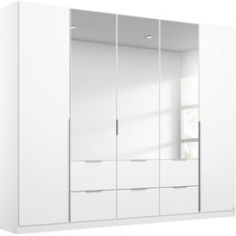 Dreht&uuml;renschrank Rauch "Kleiderschrank Schrank Ankleide Garderobe Schlafzimmerschrank MEMPHIS", wei&szlig;, B:225cm H:210cm T:54cm, Holzwerkstoff, Schr&auml;nke, Dreht&uuml;renschrank, mit Spiegel und Schubladen, viel Stauraum MADE IN GERMANY