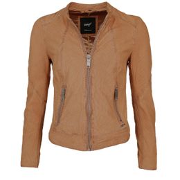 Lederjacke Maze "Lederjacke Mabel", Damen, Gr. XXL, braun (cognac), Obermaterial: 100% Lammnappaleder LANA. Futter: 100% Polyester PES., Jacken Lederjacke