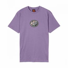 T-Shirt Santa Cruz "COLLAGE OVAL DOT T-SHIRT", Herren, Gr. S, lila haze, Obermaterial: 100% Baumwolle, Shirts T-Shirt, sportlicher Stil, f&uuml;r sportliche Aktivit&auml;ten und Freizeit