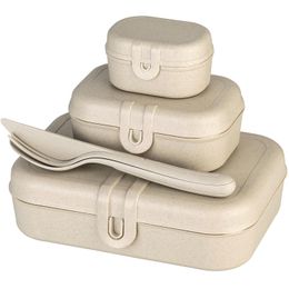 Koziol Pascal Ready Lunchbox Set mit Besteck 4 teilig nature desert sand - Lebensmittelbeh&auml;lter / Vorratsdosen