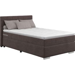 Boxspringbett COTTA "Simba", braun, L:209cm, Komplettbetten, Boxspringbett, wahlweise mit oder ohne Matratze und Topper bestellbar