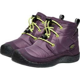 Wintersportschuh Keen "HOWSER II CHUKKA WP", Kinder, Gr. 34, lila (plum perfect, daiquiri gr&uuml;n), Synthetik, Schuhe Wintersportschuh, Winterschuhe, wasserdicht