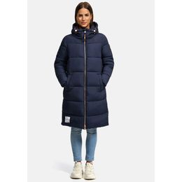 Winterjacke Marikoo "Marikoo Nomadiaa lange Damen Winterjacke N024", Damen, Gr. XXL, blau (navy), Obermaterial: 100% Polyester PES., Jacken Winterjacke