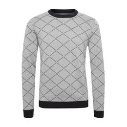 Rundhalspullover Blend "Rundhalspullover BHNison", Herren, Gr. 3XL, grau (stone mix), Obermaterial: 75% Baumwolle CO. 25% Polyacryl PAN., Pullover Rundhalspullover