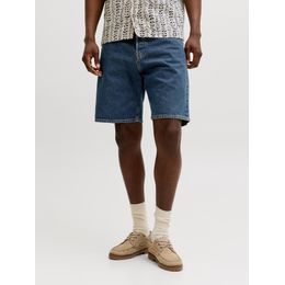 Jack & Jones Jeansshorts JACK & JONES "JJITONY JJORIGINAL SHORTS AM 460 SN", Damen, Gr. XS, N-Gr, blau denim pack:opt 1, Denim/Jeans, Obermaterial: 100% Baumwolle, unifarben, relaxed fit kniefrei, Jeans Jeansshorts, Baumwollmischung, relaxed fit