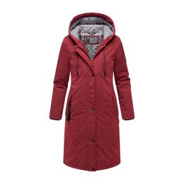 Winterjacke Marikoo "Marikoo Ledalaa Damen Winterjacke N035", Damen, Gr. L, rot (bordeaux), Obermaterial: 55% Polyester PES. 45% Nylon NY., Jacken Winterjacke
