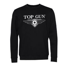 Sweatshirt Top Gun "Sweatshirt TG24038", Herren, Gr. M, schwarz, Obermaterial: 60% Baumwolle CO. 40% Polyester COOLMAX PES(Coolmax)., Sweatshirts Sweatshirt