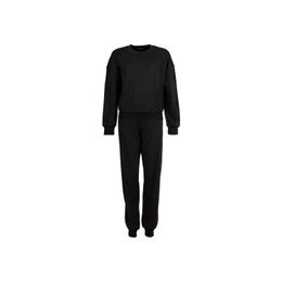 Trainingshose Emporio Armani "Trainingsanzug ICONIC TERRY", Damen, Gr. XS, N-Gr, schwarz, Obermaterial: 55% Baumwolle CO. 45% Polyester PES., Hosen Trainingshose
