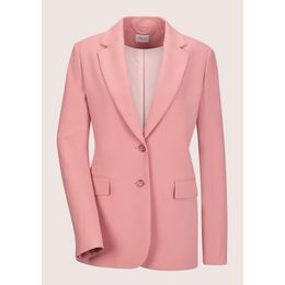 Madeleine Mode Jackenblazer MADELEINE "Blazer Einreihiger Blazer mit Stretchanteil", Damen, Gr. 36, rosa (blassrosa), Obermaterial: 47% Polyester PES. 47% Viskose CV. 6% Elasthan EL., Modern, Blazer Jackenblazer