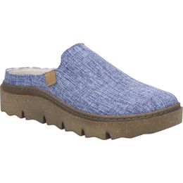 Hausschuh Josef Seibel "Carmaux 01, ocean", Damen, Gr. 42, blau (ocean), Obermaterial: 80% Rindsleder Leather cow. 20% Textilmaterial TEXMAT., Schuhe Hausschuh