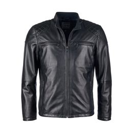 Lederjacke JCC "Lederjacke 31024400", Herren, Gr. 54, schwarz, Obermaterial: 100% Lammnappaleder LANA. Futter: 100% Baumwolle CO., Jacken Lederjacke